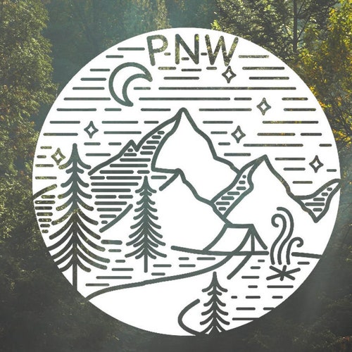 PNW Pacific North West Decal Vinyl Stickercars Trucks Vans - Etsy