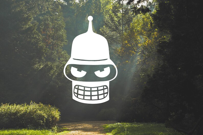 Futurama Evil Bender Sticker Decal - Etsy