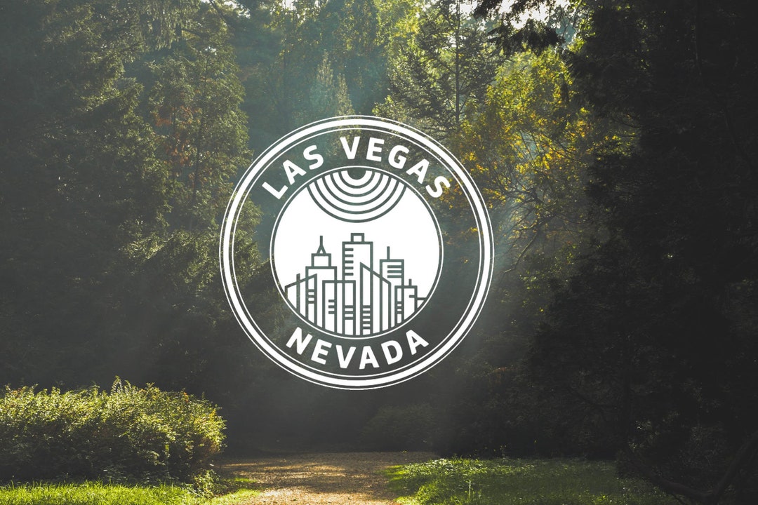 Las Vegas Nevada Circle With Skyline Decal Vinyl - Etsy