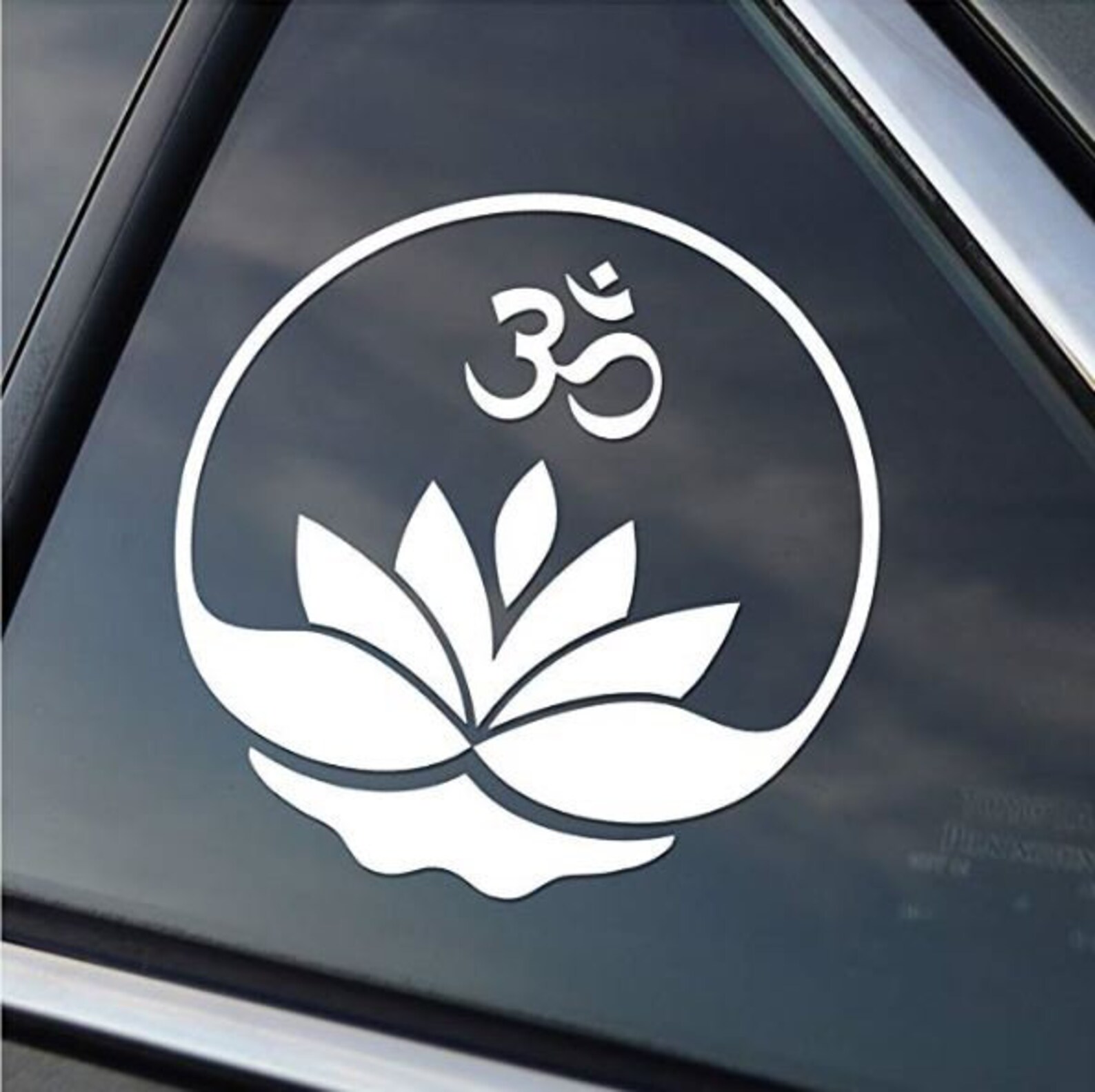 Lotus flower with OM OHM Symbol Decal Vinyl StickerCars | Etsy