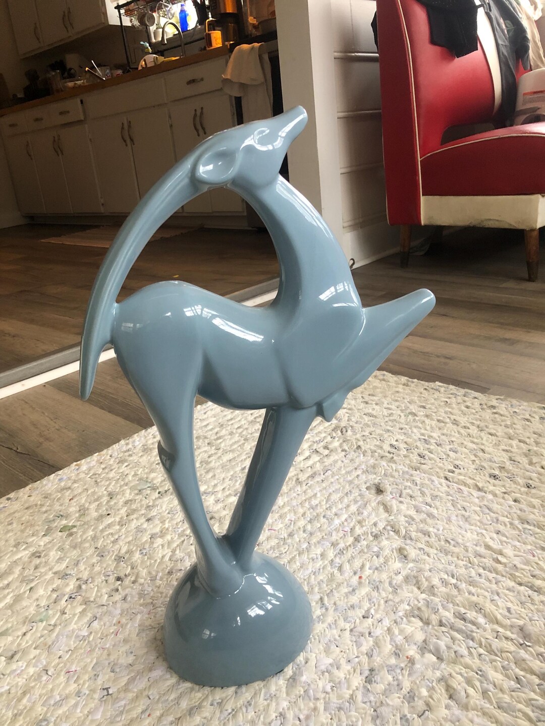 Vintage Royal Haeger Aqua Blue Gazelle Statue - Etsy