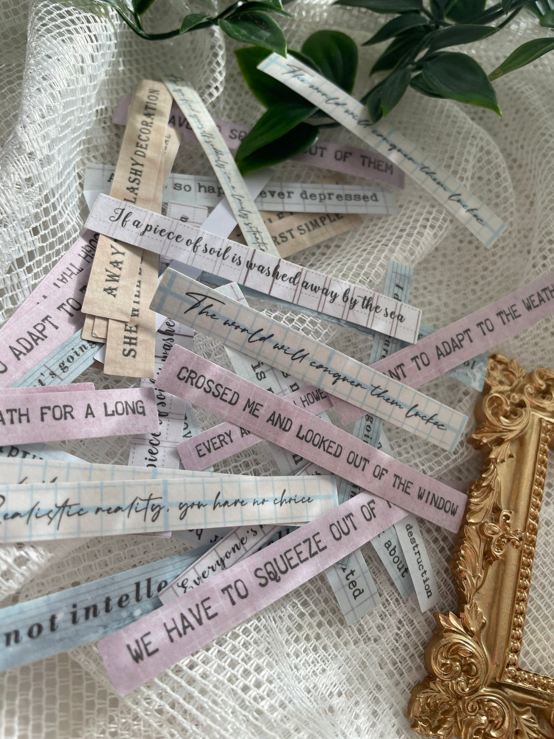 Series Text and Stickers 25 Pcs Scrapbook Journaling Collage Diy - Etsy