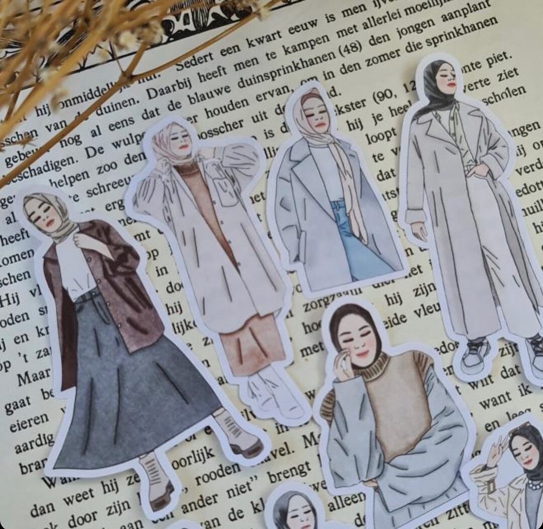 My Hijab Autumn Girls | Sticker | 9 per Pack - Etsy