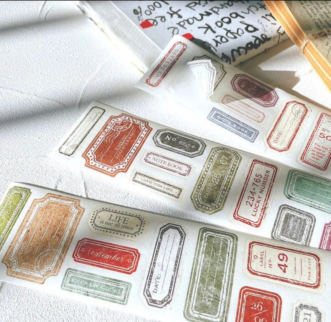 Sonia's Illustration Label Cutting Washitape SAMPLE | 75 Cm Barrel - Etsy