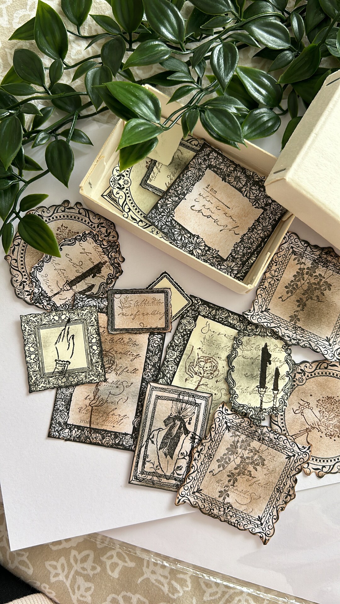 Vintage Hand Stamped Frames / Labels for Creative Journaling - Etsy