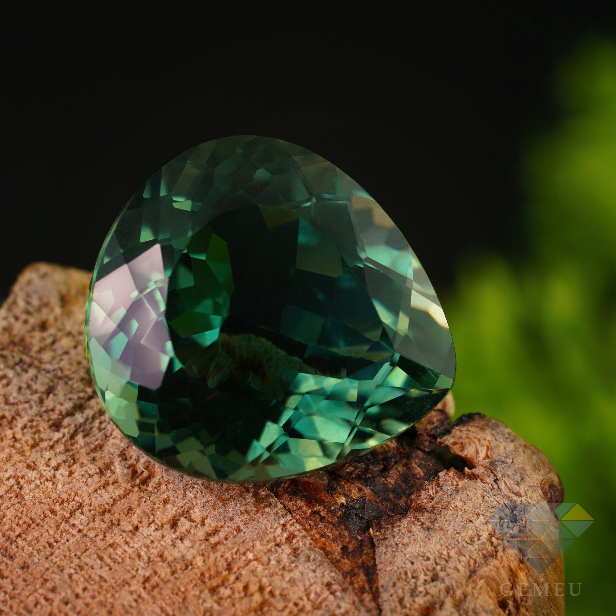 Blue Green Apatite Pear Cut Loose Gemstone 20ct. Large Clean Rare ...