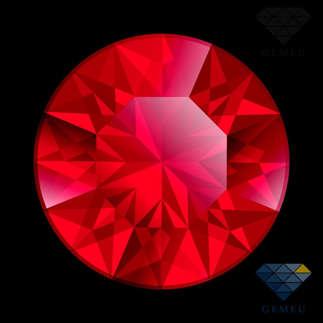 Vivid Raspberry Red Lab Grown Ruby - Round Faceted Loose Gemstone ...