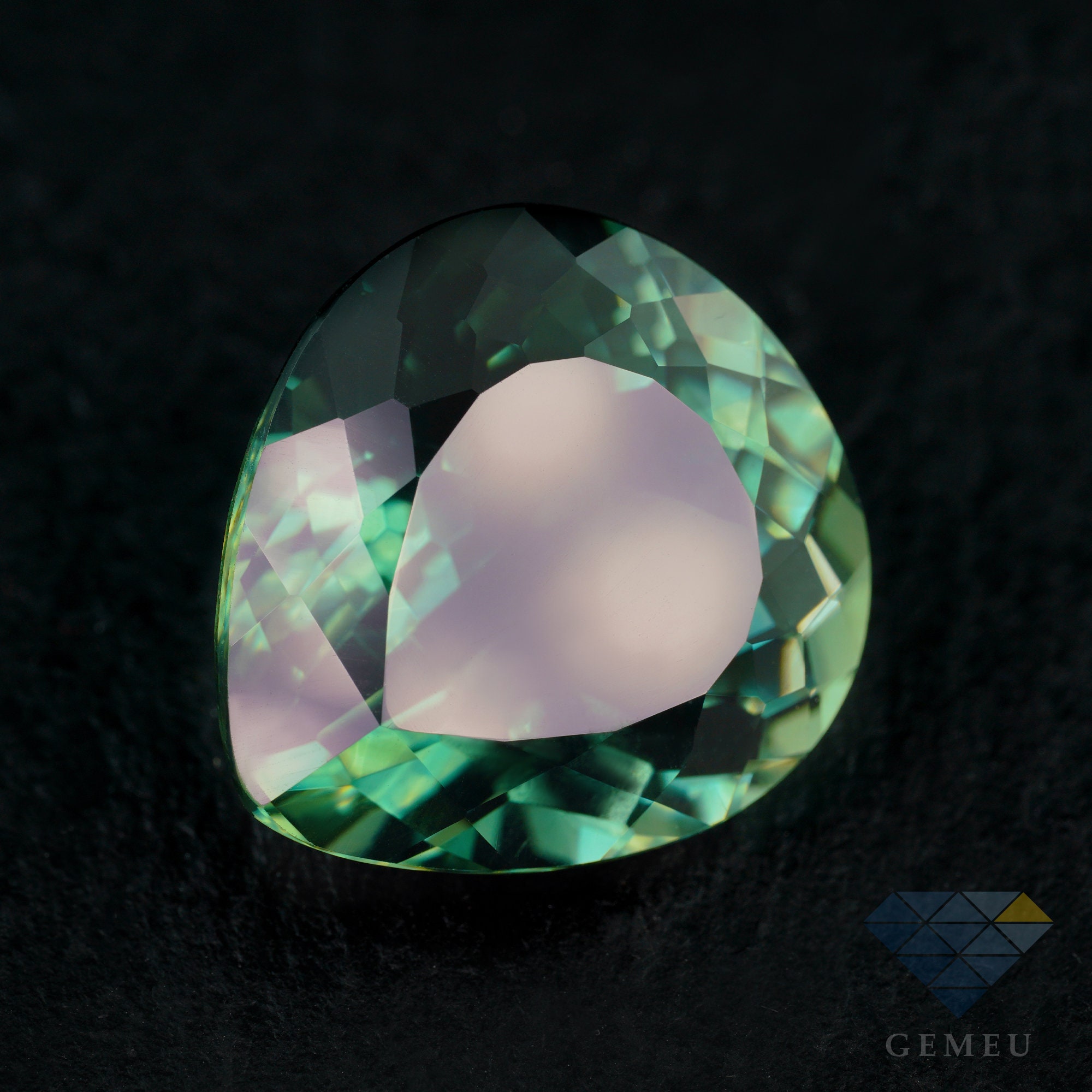 Blue Green Apatite Pear Cut Loose Gemstone 20ct. Large Clean Rare ...