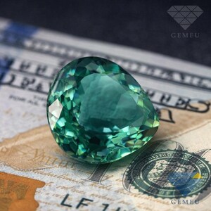 Blue Green Apatite Pear Cut Loose Gemstone 20ct. Large Clean Rare ...