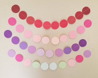 Circle Paper Garland - Etsy