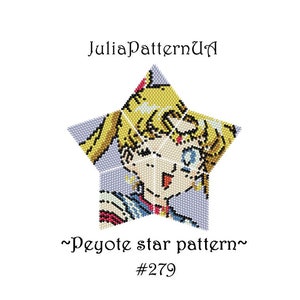 Anime Characters 3D Peyote Star Pattern PDF Beaded Star Pattern DIY ...
