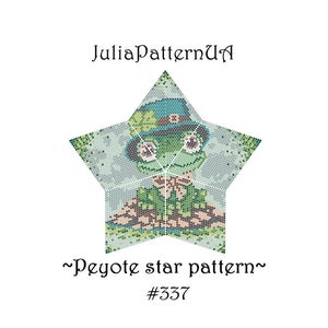 Lucky Frog Peyote Star Pattern PDF St. Patrick's Day 3D Beaded Star ...