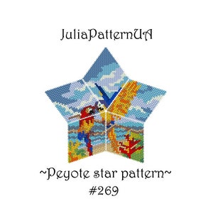 Parrot Tropical Landscape Peyote Star Pattern Seascape Bird 3D Beaded ...