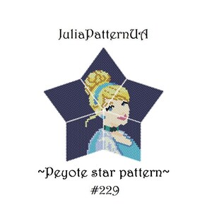 Princess Peyote Star Pattern PDF Cartoon Characters 3D Beaded Star ...