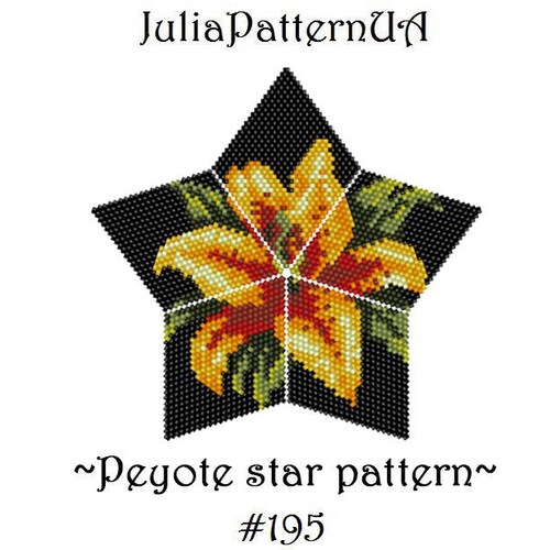 Purple Iris Peyote Star Pattern Flower 3D Beaded Star Pattern - Etsy