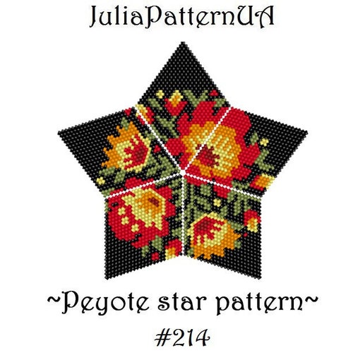 Sunflower Peyote Star Pattern 3D Beaded Star Pattern - Etsy