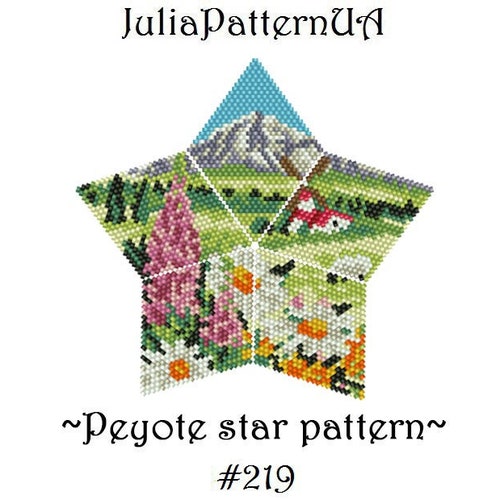Daisies Poppy Peyote Star Pattern Wildflower Bouquet 3D Beaded - Etsy