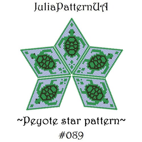 Bead Turtle Pattern Peyote Star Pattern 3D Beaded Star Pattern - Etsy