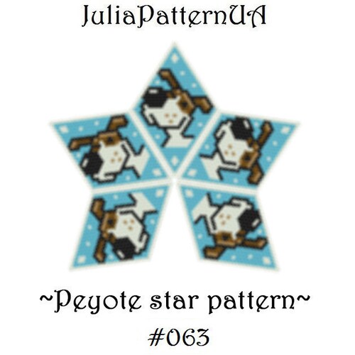 Paw Print 3D Peyote Star Pattern Beaded Star Pattern DIY - Etsy