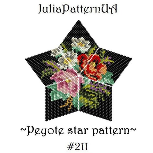 Daisies and Roses Peyote Star Pattern Flower 3D Beaded Star - Etsy