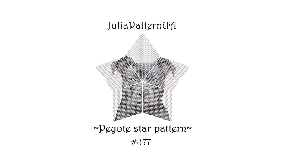 Staffordshire Terrier 3D Peyote Star Pattern PDF Dog Beaded Star ...