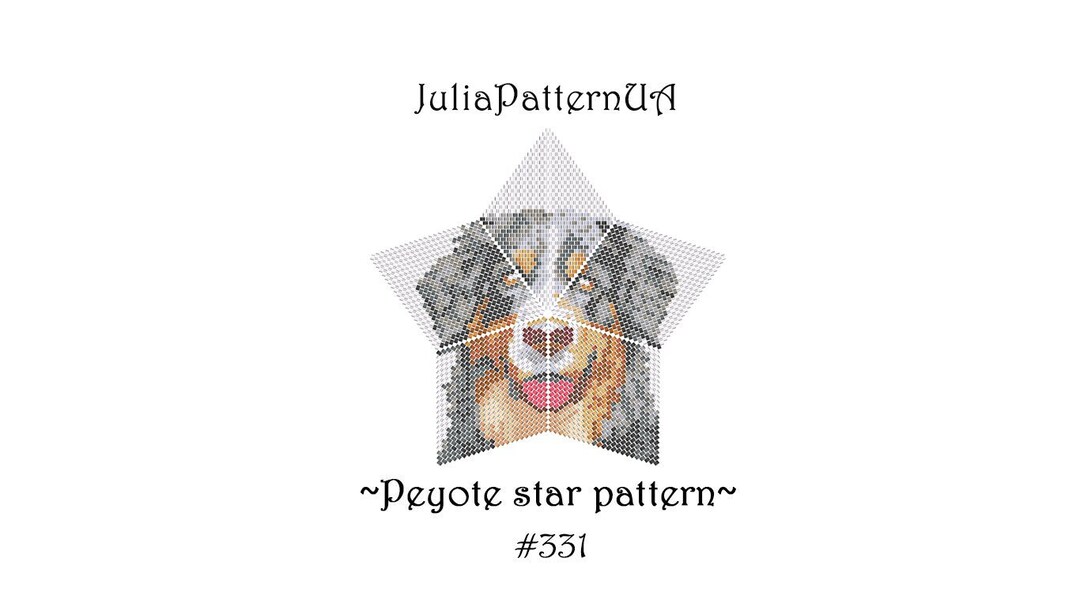 Bernese Mountain Dog 3D Peyote Star Pattern PDF Beaded Star Pattern DIY ...