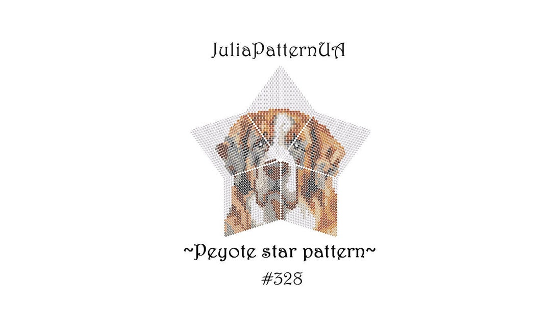 Saint Bernard 3D Peyote Star Pattern PDF Dog Beaded Star Pattern DIY ...