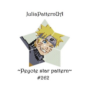 Anime Characters 3D Peyote Star Pattern PDF Beaded Star Pattern DIY ...