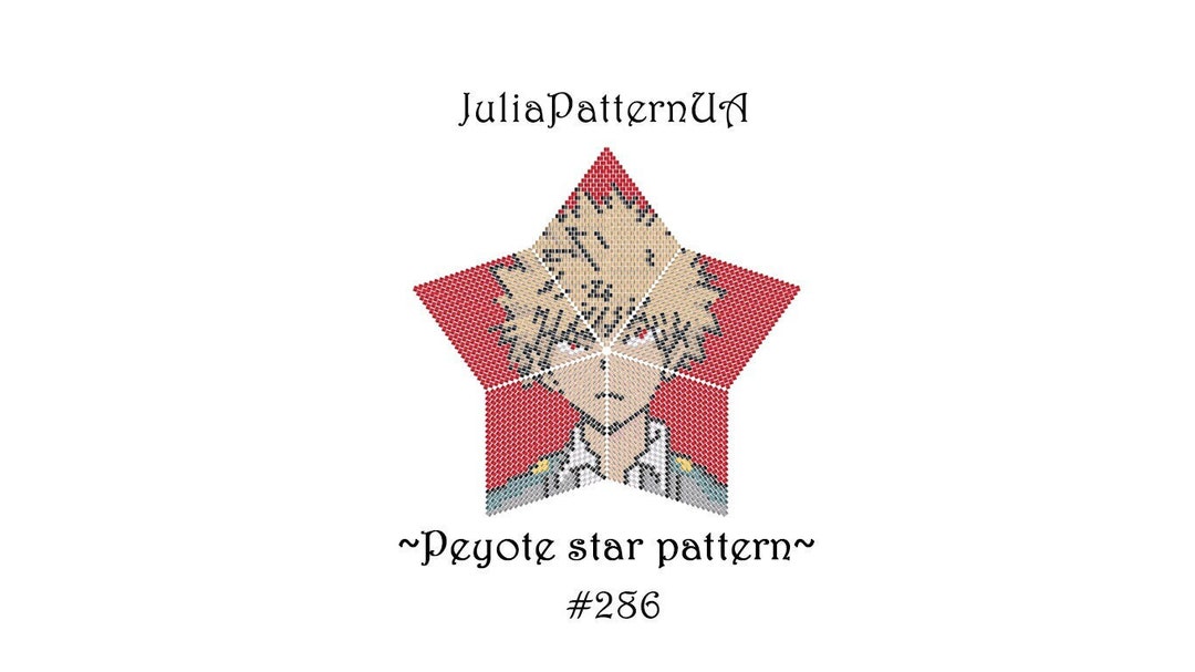 Anime Characters 3D Peyote Star Pattern PDF Beaded Star Pattern DIY ...