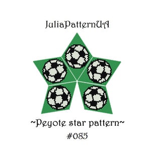 Soccer Ball Peyote Star Pattern 3D Beaded Star Pattern Warped Square ...