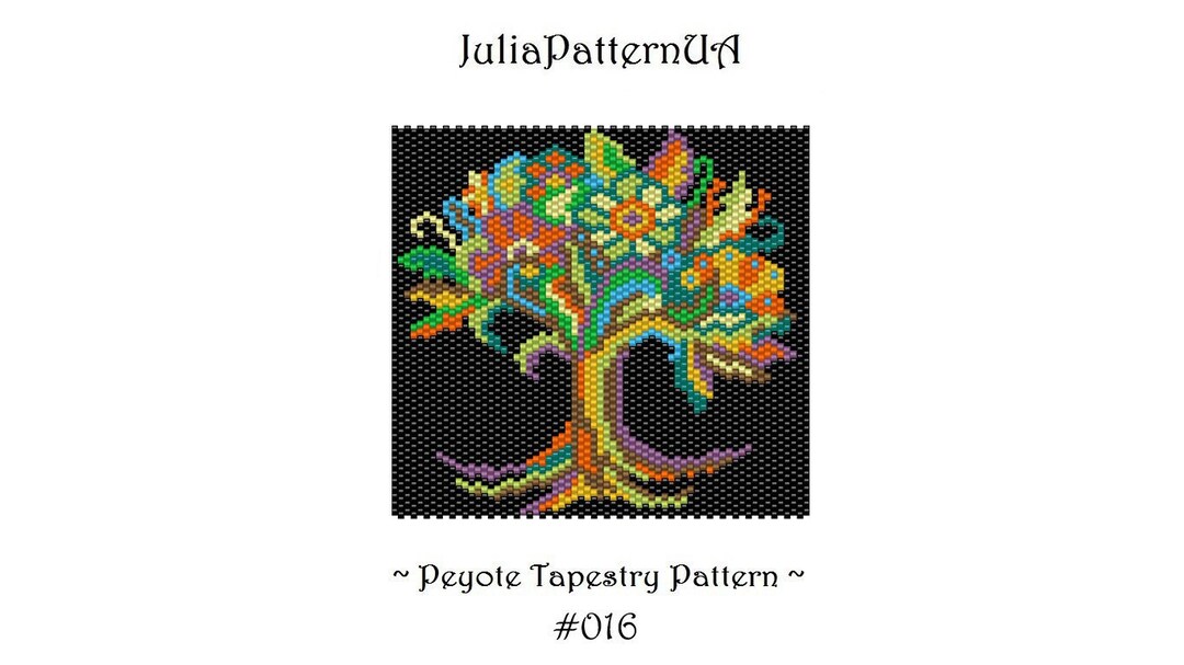Tree of Life Peyote Tapestry Pattern PDF Celtic Ornament Small Beaded ...