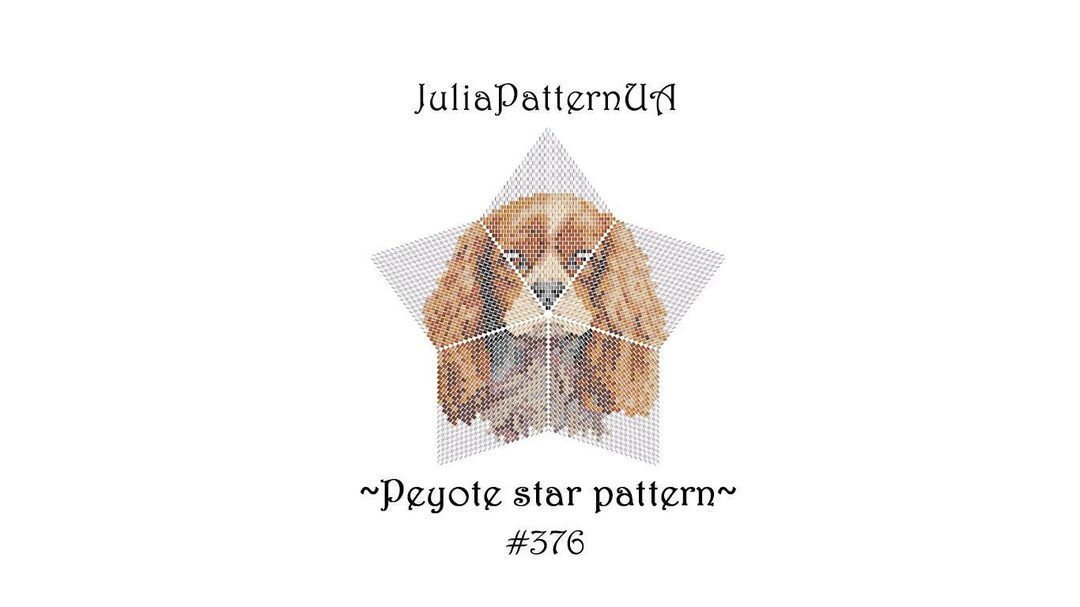 Cavalier King Charles Spaniel 3D Peyote Star Pattern PDF Dog Beaded ...