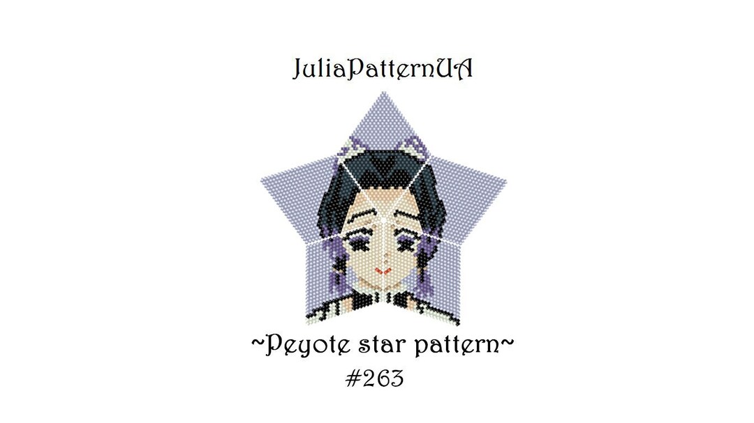 Anime Characters 3D Peyote Star Pattern PDF Beaded Star Pattern DIY ...