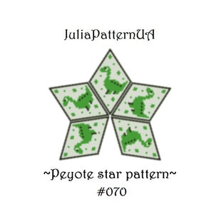 3D Peyote Star Pattern Dinosaur Pattern Beaded Star Patterns Peyote ...
