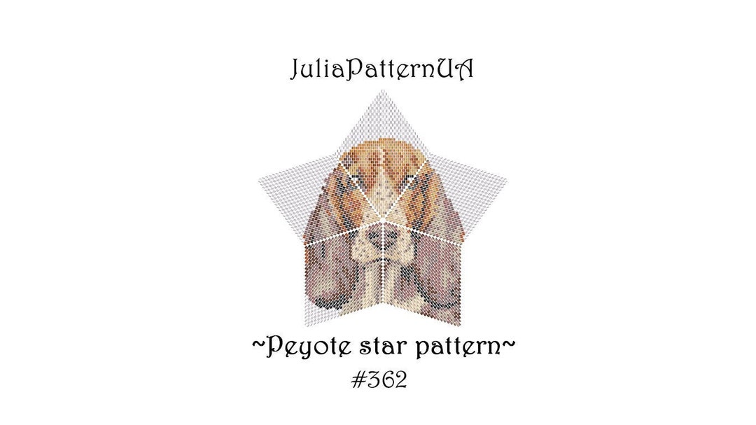 Basset Hound 3D Peyote Star Pattern PDF Dog Beaded Star Pattern DIY ...