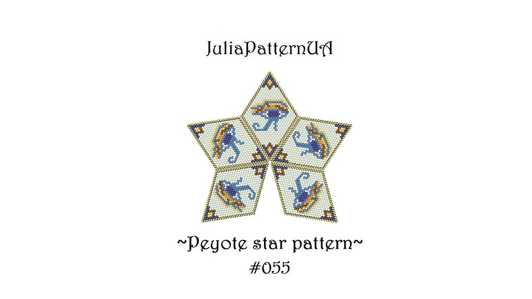 Egyptian Eye of Horus 3D Peyote Star Pattern PDF Beaded Star Pattern ...