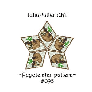 Sloth Bead Patterns 3D Peyote Star Pattern Beaded Star Pattern Warped ...