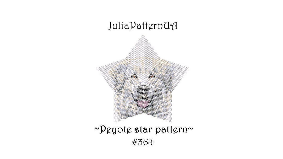 Great Pyrenees 3D Peyote Star Pattern PDF Dog Beaded Star Pattern DIY ...