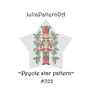 Nutcracker Peyote Star Pattern PDF Christmas Ornament 3D Beaded Star ...