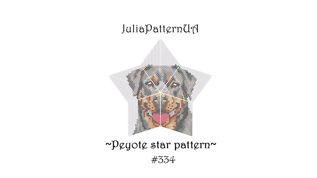 Rottweiler 3D Peyote Star Pattern PDF Dog Beaded Star Pattern DIY ...