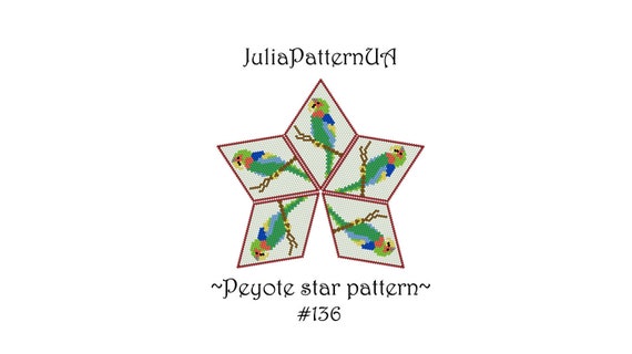 Puppy dog Peyote star pattern Animal 3D Beaded star pattern DIY Warped ...