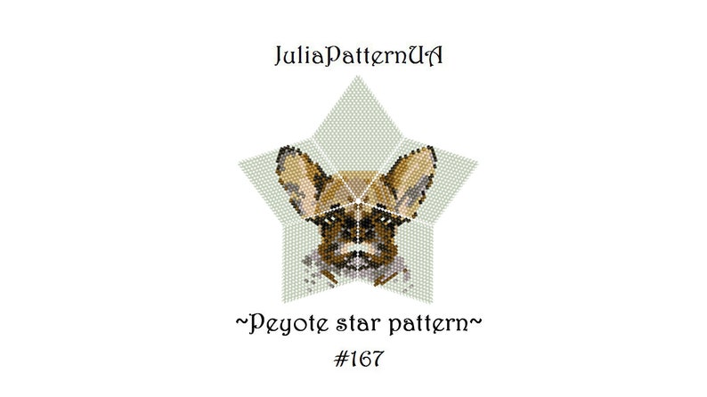 French Bulldog 3D Peyote Star Pattern Animal Beaded Star - Etsy