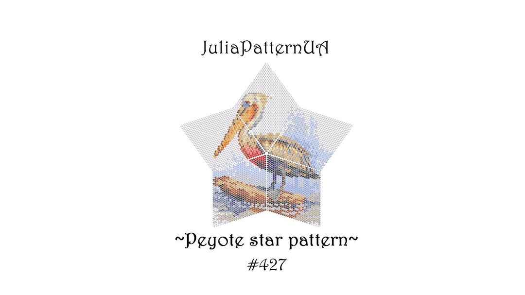Pelican 3D Peyote Star Pattern PDF Sea Bird Beaded Star Pattern DIY ...