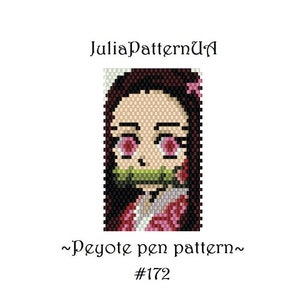 Anime Characters Peyote Pen Wrap Patterns PDF Beaded Pen Cover Patterns ...