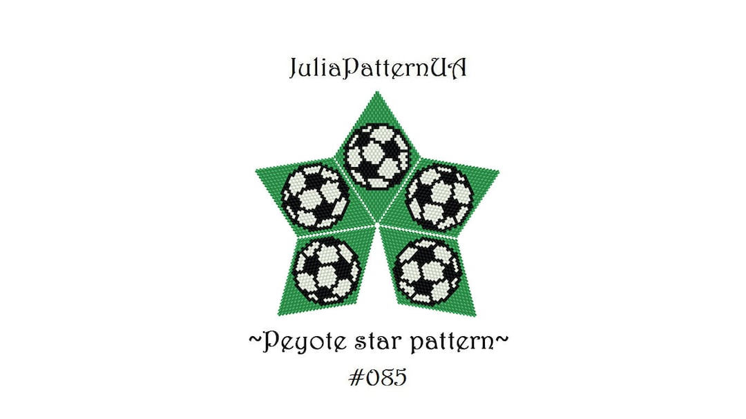 Soccer Ball Peyote Star Pattern 3D Beaded Star Pattern Warped Square ...