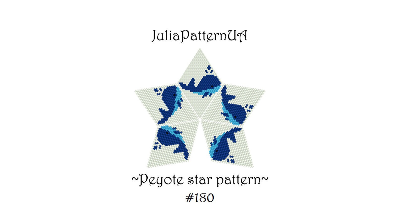Whale Peyote Star Pattern PDF Sea Animal 3D Beaded Star Pattern DIY ...