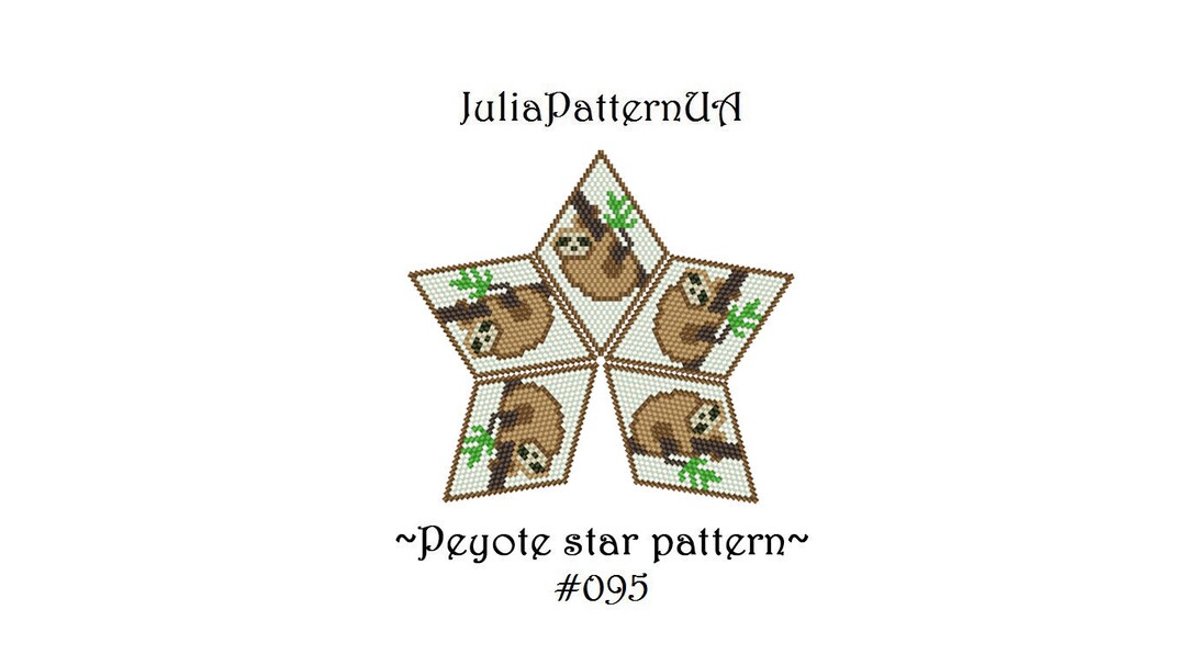 Sloth Bead Patterns 3D Peyote Star Pattern Beaded Star Pattern Warped ...