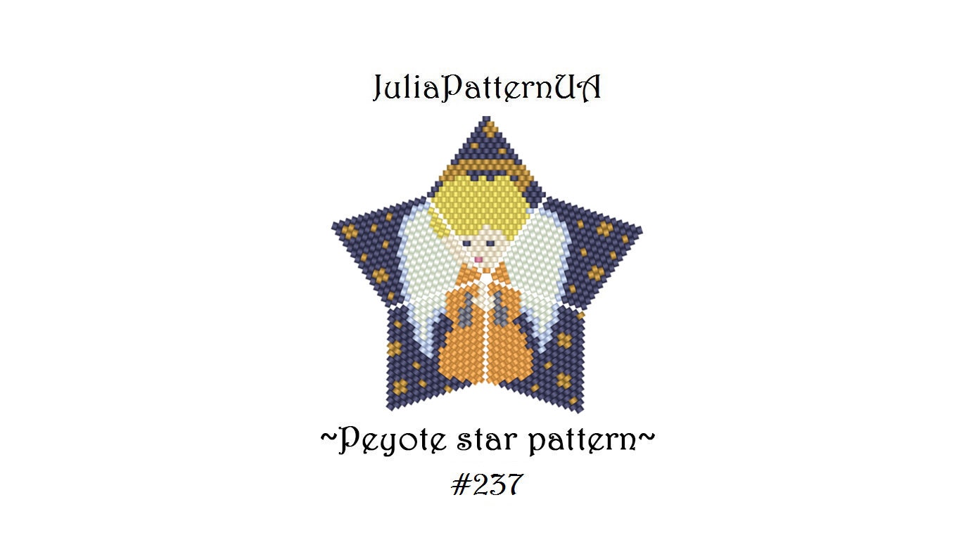 Christmas Angel 3D Peyote Star Pattern PDF Beaded Star Pattern - Etsy