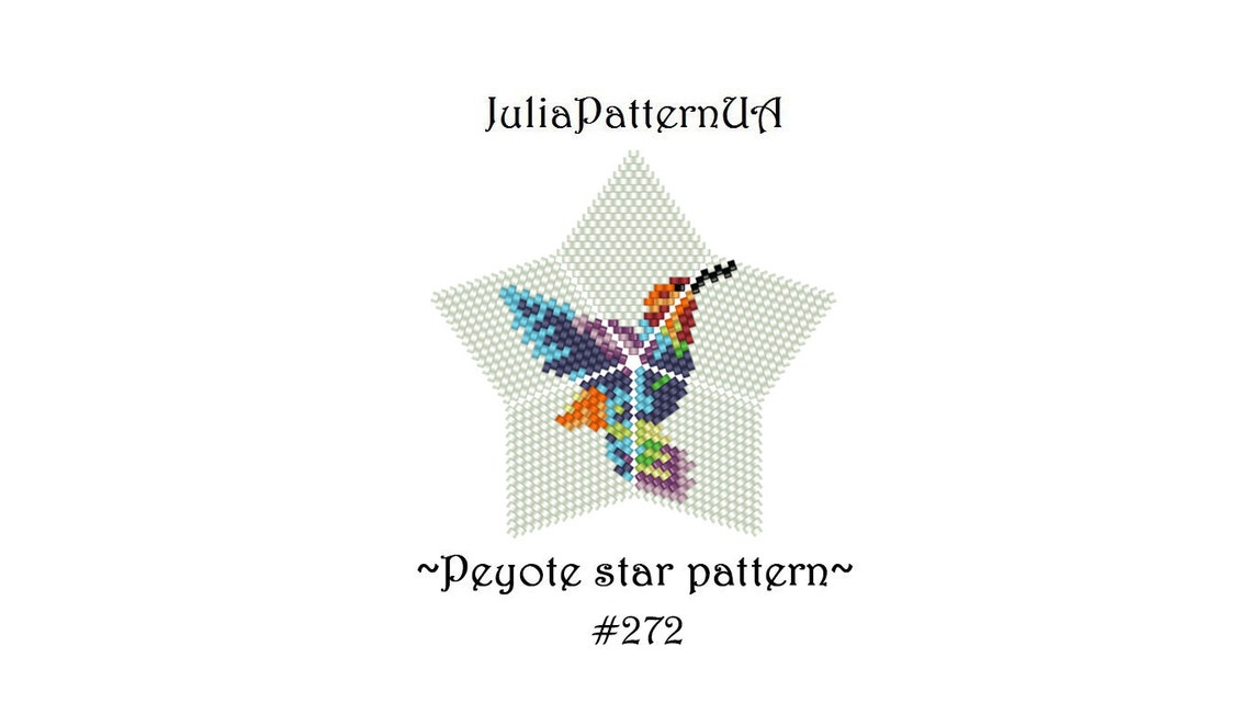 Hummingbird Peyote Star Pattern PFD Colorful Bird 3D Beaded - Etsy