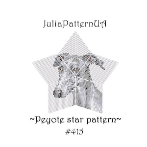 Greyhound 3D Peyote Star Pattern PDF Dog Beaded Star Pattern Warped ...